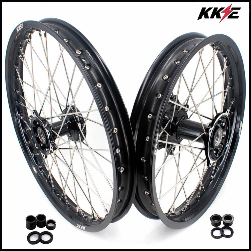 KKE 21" 19" MX Cast Dirt Bike Wheels Set For HONDA CRF250R 04-13 ...
